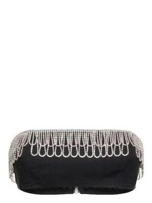 ROTATE BY BIRGER CHRISTENSEN Crystal Embellished Tube Top - Black