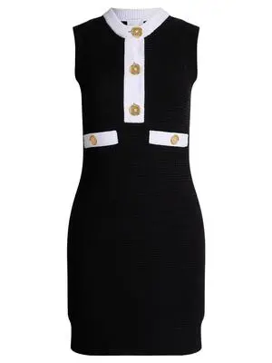 PATOU Patou Sleeveless Contrast Trim Knit Dress