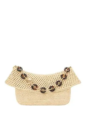 Loewe Loewe Medium Woven Raffia Bag With Detachable Strap Natural