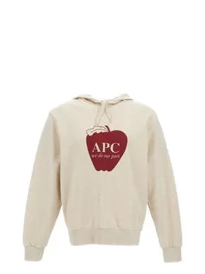 A.p.c. Printed Apple Hoodie - Nude