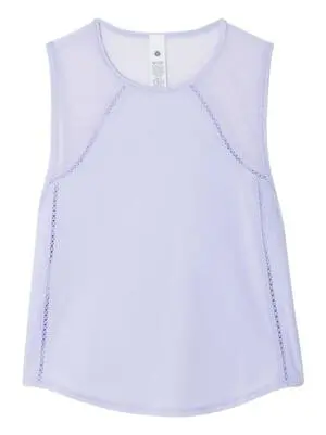 Lululemon Lace Trimmed Mesh Vest - Blue