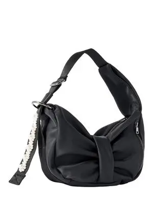 Simone Rocha Faux Pearl Embellished Shoulder Bag - Black