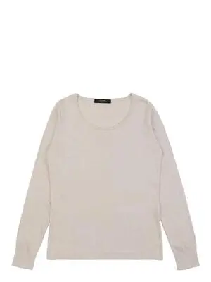 Max Mara Round Neck Long Sleeve Pullover - White