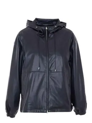 DUNST Zip-up Hooded Jacket With Drawstring Detail - Black