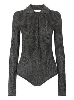 THE FRANKIE SHOP The Frankie Shop Solana Ribbed Knit Bodysuit
