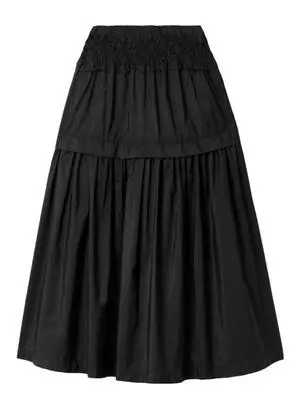Sea Belen Pleated Taffeta Skirt - Black