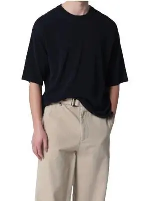 ROBERTO COLLINA Oversized Short Sleeve T-shirt - Black