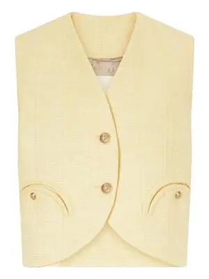 BLAZÉ MILANO Cotton Blend Vest - Nude