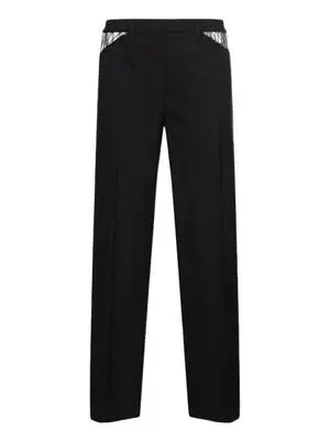 DION LEE Embroidered Wool Casual Pants - Black