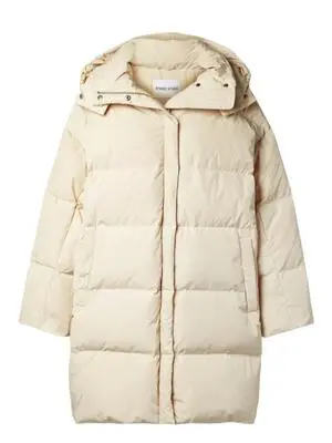STAND STUDIO Long-sleeved Hooded Down Jacket - Offwhite