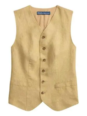 Ralph Lauren Sleeveless V-neck Vest - Nude