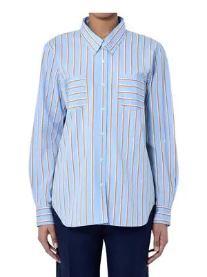 Dries Van Noten Striped Loose Fit Shirt - Blue