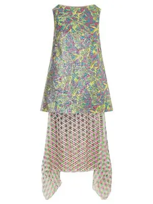DRIES VAN NOTEN Dries Van Noten Printed Layered Midi Dress