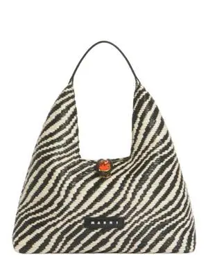 Marni Wavy Trapeze Mini Top Handle Bag - Black
