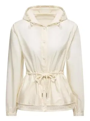 Moncler Rochebonne Hooded Rain Jacket - Ivory White