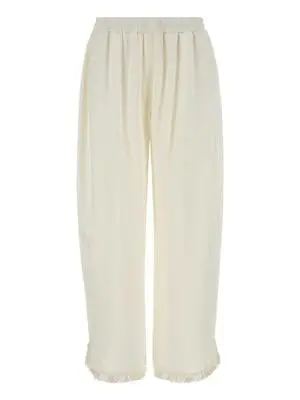 Stella McCartney Elasticated Waist Wide Leg Pants - White