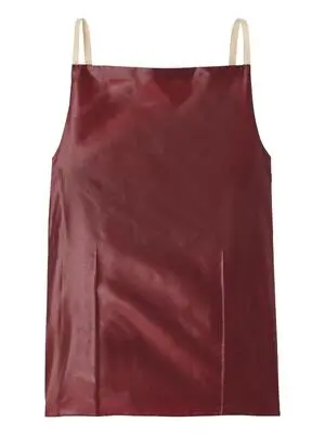 Carven Satin Top With Ribbon Straps - Red