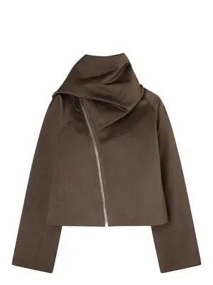 Rick Owens Cropped Scarf Flight Jacket - No