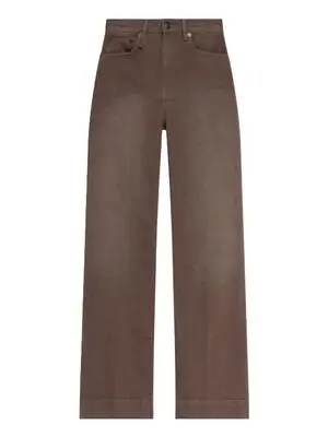 R13 R13 Leather-Patch Cotton Jeans