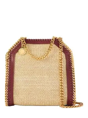 STELLA MCCARTNEY Stella McCartney Raffia Shoulder Bag With Leather Trim And Chain Strap