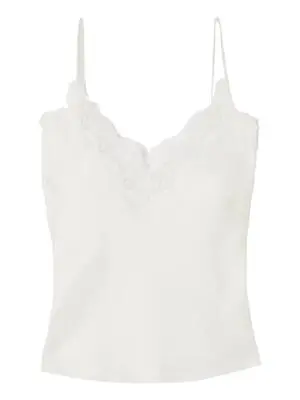 RÓHE Lace-trimmed Silk Camisole - Cream