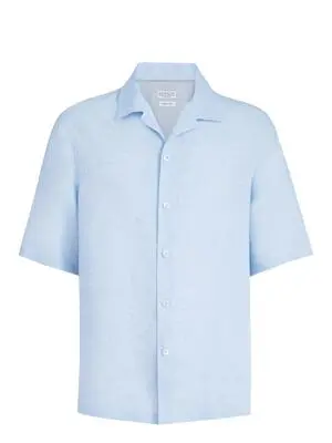 Brunello Cucinelli Short-sleeved Button-up Shirt - Blue
