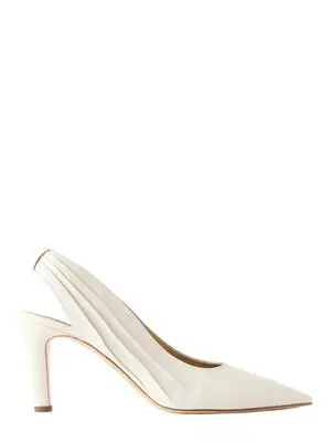 GABRIELA HEARST Gabriela Hearst Ruched Leather Slingback Pumps
