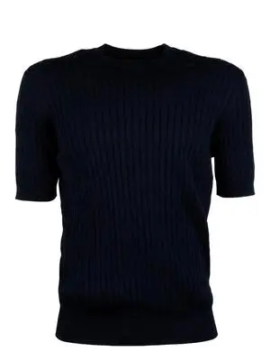 Peserico Crewneck Ribbed Jumper - Black