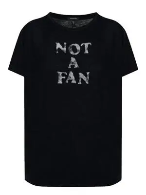 R13 Printed Crew Neck T-shirt - Black