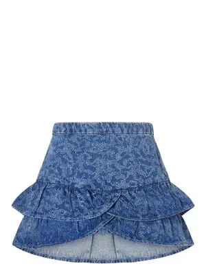 Isabel Marant Étoile Leyje Denim Skirt With Ruffled Hem - Blue