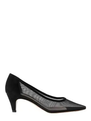 GIANVITO ROSSI Mesh And Suede Pumps - Black