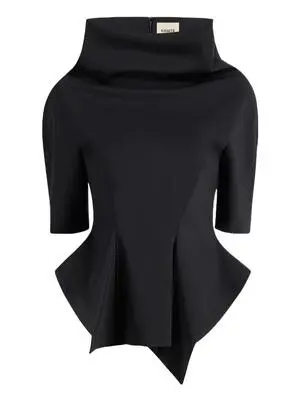 Khaite Pippa Peplum Top - Black