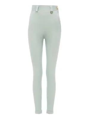 Chloé Belted Slim Fit Trousers - Green