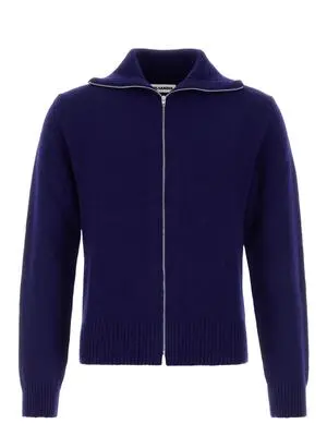 JIL SANDER High Neck Zip-up Cardigan - Black