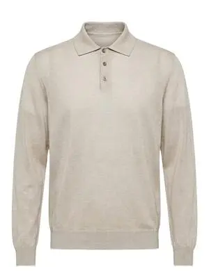 Peserico Crewneck Polo Jumper - Shell Beige