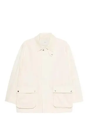 DUNST Collared Long Sleeve Jacket - White