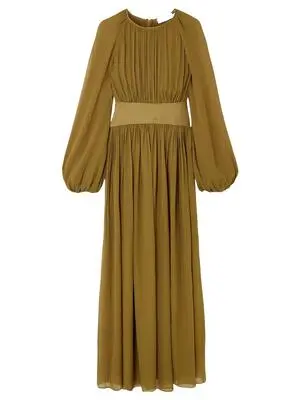 Zimmermann Carousel Billow Gathered Georgette Maxi Dress - No