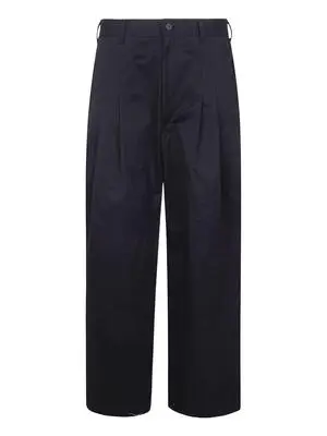 Comme Des Garçons Homme Pleated Straight Leg Trousers - Black