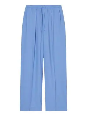 Closed Lace-up Casual Pants - Blue