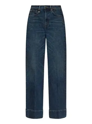 R13 Logo Patch Jeans - Blue