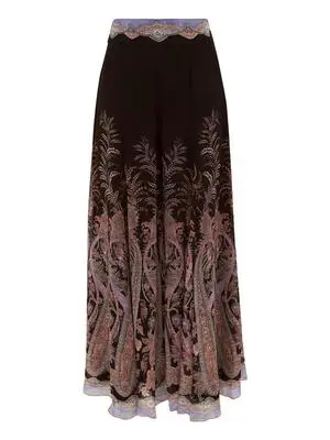 Zimmermann Alchemy Paisley Print Wide-leg Trousers - Black