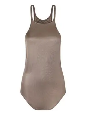 Rick Owens Metallic Jersey Racer Back Tank - Gray