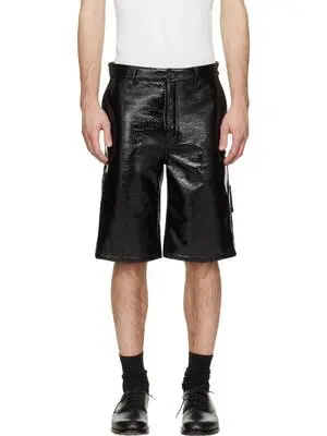 COURREGES Courrèges Hammer Vinyl Shorts - Black