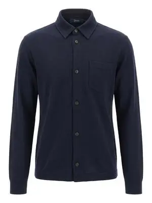 Herno Jersey Knit Effect Shirt - Blue