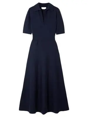 Gabriela Hearst Bradley V-neck Midi Dress - Black