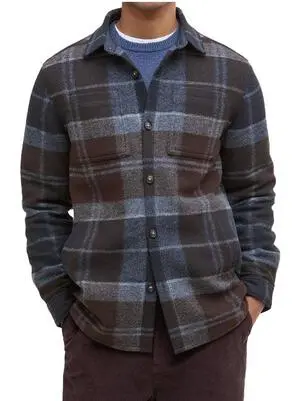 Barbour Checked Long-sleeved Overshirt - Blue