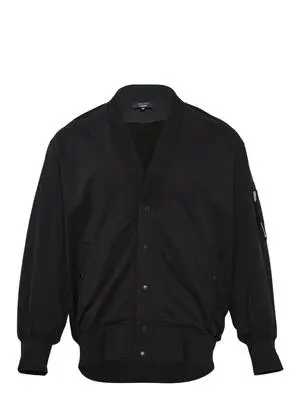 Comme Des Garçons Homme V-neck Long Sleeve Jacket - Black