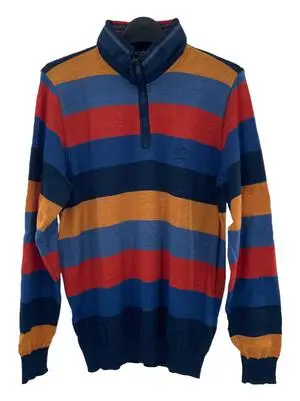 PAUL  SHARK Paul & Shark Striped Long-sleeved Sweater - Black