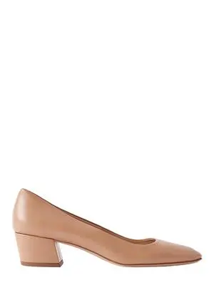 Gabriela Hearst Gabriela Hearst Leather Block Heel Pumps Nude