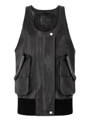 ATTICO Attico Sleeveless Crew Neck Blouson With Patch Pockets